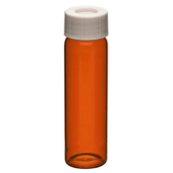 Eisco VOA/TOC Amber Vials, 40mL, 100/PK - Borosilicate ASTM/USP Type 1 ...