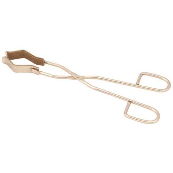 Eisco Safety Flask Tongs - Stainless Steel, Cork Lined Jaws CH0739