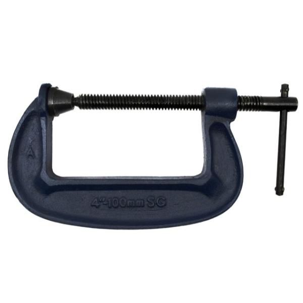 Eisco G-Clamp, Drop Forged Steel - 100mm (4") Opening Capability - Labs ...