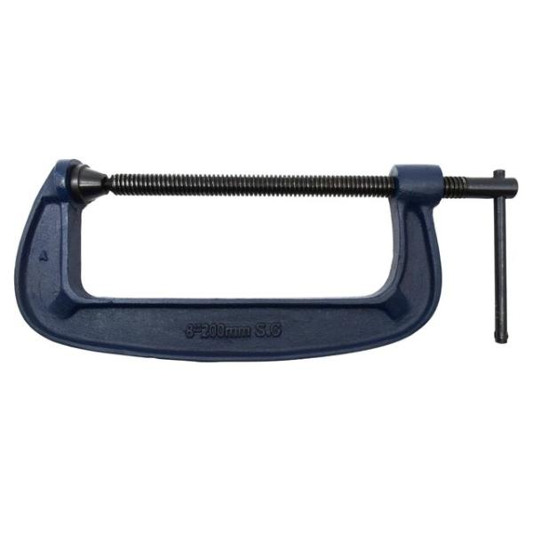 Eisco G-Clamp, Drop Forged Steel - 200mm (8") Opening Capability - Labs ...