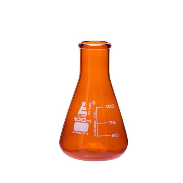 Eisco Flask Erlenmeyer Narrow Neck Amber 100ml CH200061