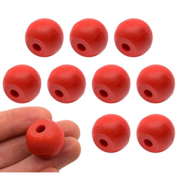 Eisco Labs Molecular Model Part; Red Ball; 2cm; 2 Holes at 90°; Pk of ...