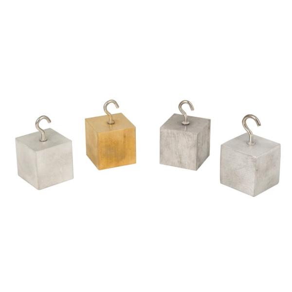 Eisco Density Cubes - Aluminum, Brass, Lead, Steel - Set of 4 - 32mm ...