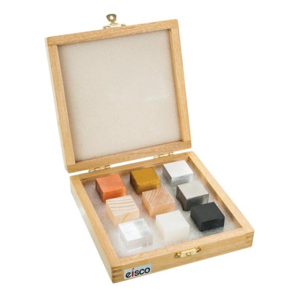 Eisco 9pc Specimen Density Cube Set - Brass, Iron, Copper, Aluminum ...