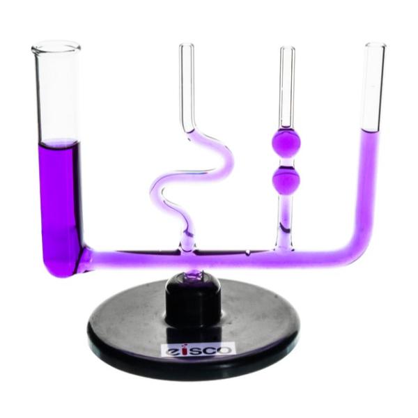 Eisco Equilibrium Tube Apparatus - with Base, 4 Shapes - Borosilicate ...