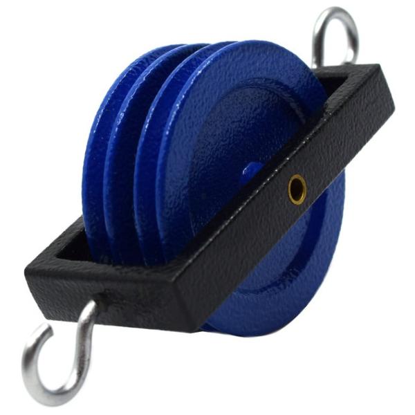 Eisco Double Parallel Pulley 2" Diameter Wheels - Mounted in a Heavy ...