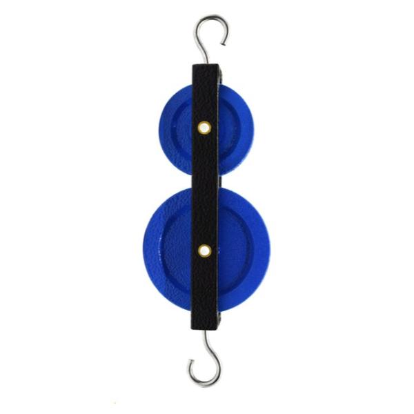 Eisco Double Long Pulley, 2" Diameter / 1.5" Diameter - Mounted in a ...