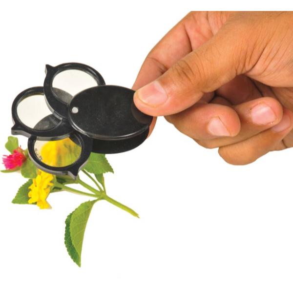 Eisco Magnifier - Folding, Triple Folding Magnifier 10x Lens Dia 25 mm ...