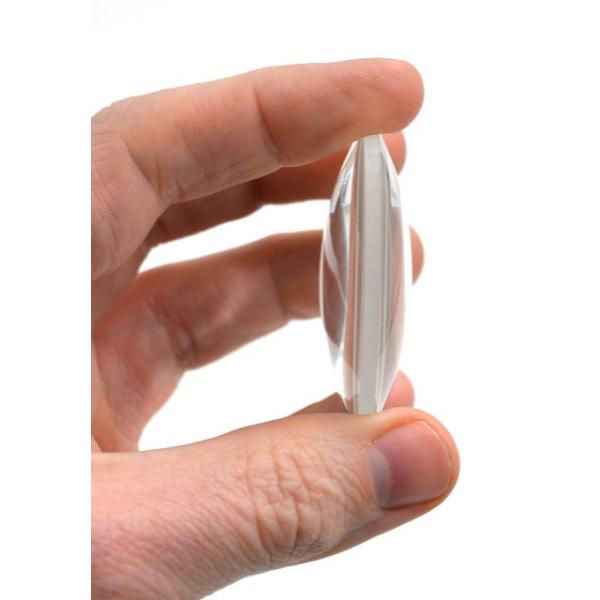 Eisco Round Double Convex Optical Glass Lens - 50mm Length - 15.5mm ...