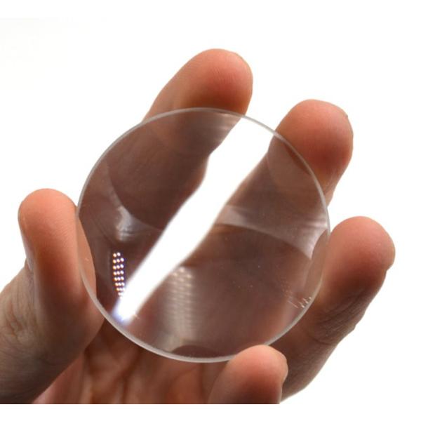 Eisco Round Double Convex Optical Glass Lens - 100mm Length - 8mm Thick ...
