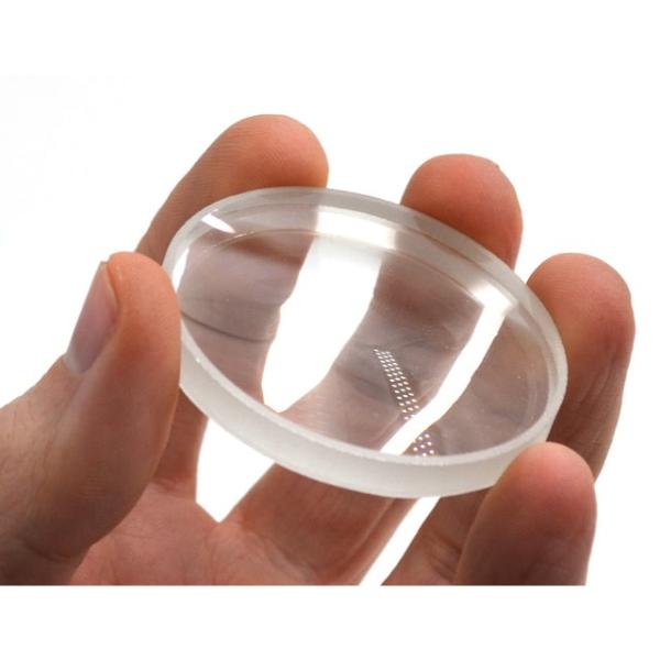 Eisco Round Double Concave Optical Glass Lens - 150mm Length - 5.5mm ...