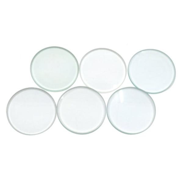 Eisco 6pc Glass Lens Set - 1.5" (38mm) Diameter PH0538B