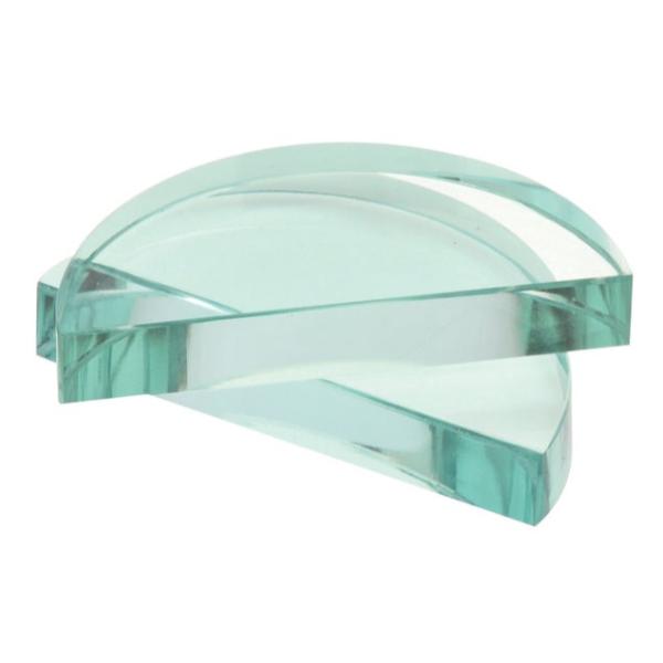 Eisco Semi Circular Glass Prism Block - 90mm x 45mm x 15mm PH0570C