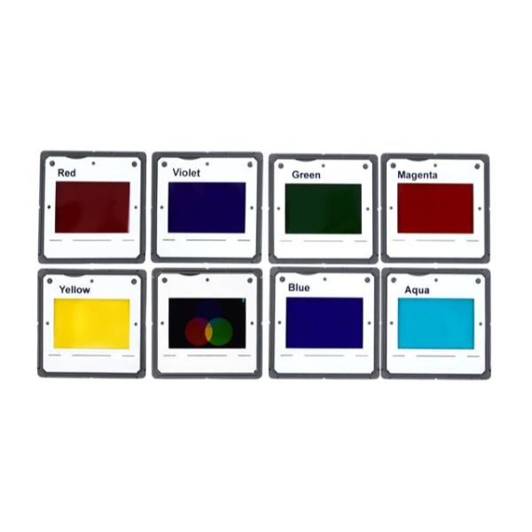 Eisco Color Filters, Set of 8 - Violet, Cyan (Aqua), Blue, Green ...