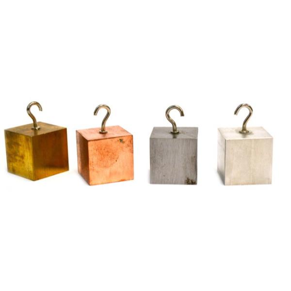 Eisco Density Blocks- Set of 4 - Aluminum, Brass, Copper, Steel. 1.25 ...