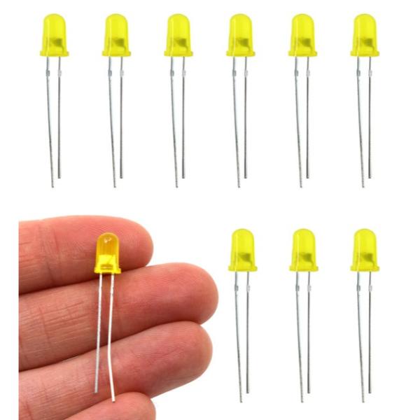 Eisco Light Emitting Diode (LED), Yellow, 5mm Standard High Quality ...