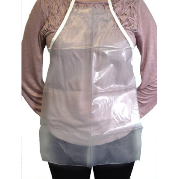 Eisco Clear Vinyl Apron, Extra Small - 15"W x 22"L VNAPXS
