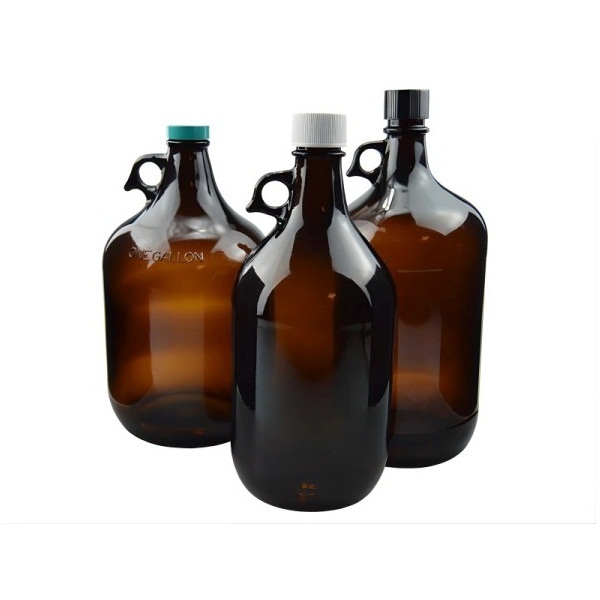Qorpak 135oz (4000ml) Amber Jug with 38-439 Black Phenolic F217 & PTFE ...
