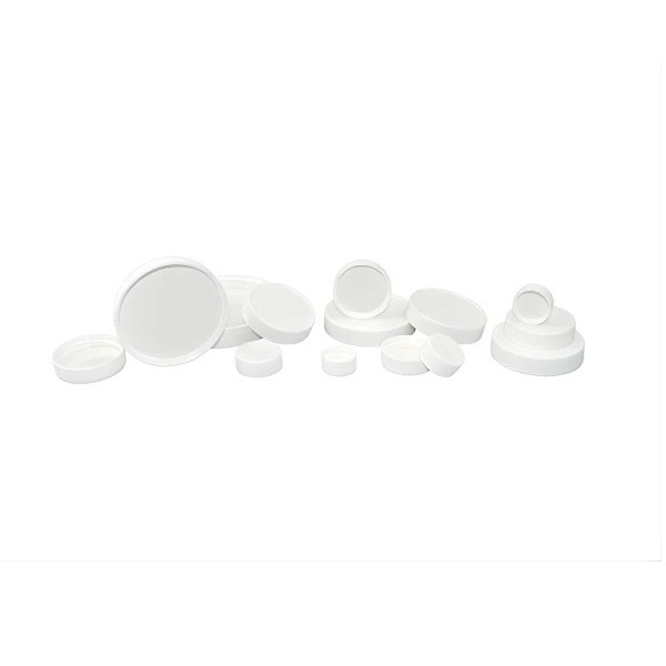 Qorpak 20-400 White Ribbed Polypropylene Cap with Pulp/Vinyl Liner ...