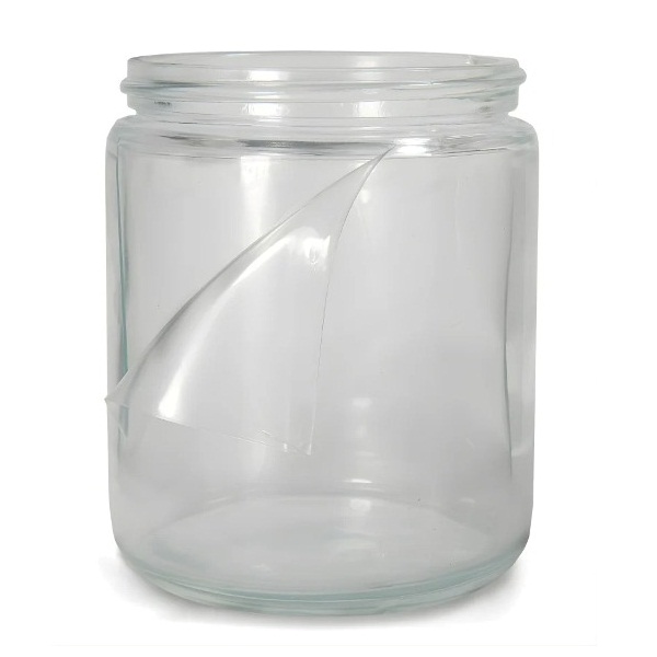 Qorpak 16oz (480ml) Safety Coated Clear Straight Sided Round with 89 ...