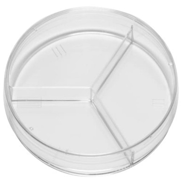 Qorpak Petri Dish 100X15mm Tri Plate Slippable Sterile 500/Cs 322786