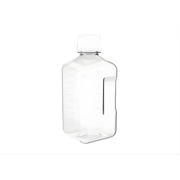 Qorpak 2 L Square Grad PETG Media Bottle With Cap Sterile 12/Cs 323075