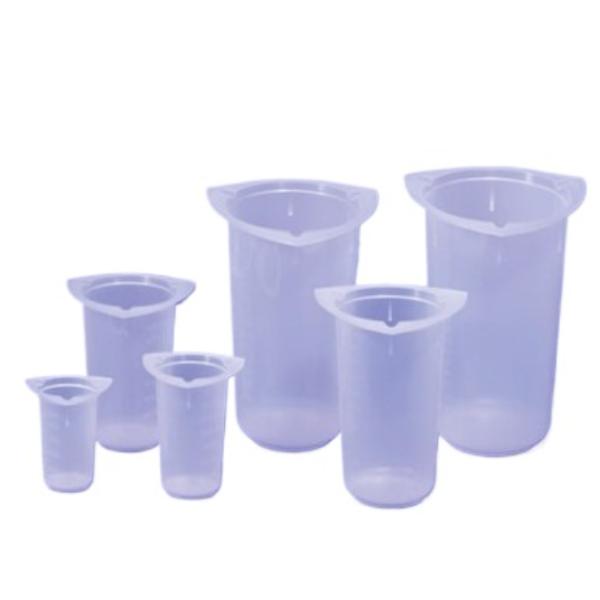 Qorpak 1000ml Natural Tri-Cornered PP Graduated Beaker, 3 Pour Spouts ...