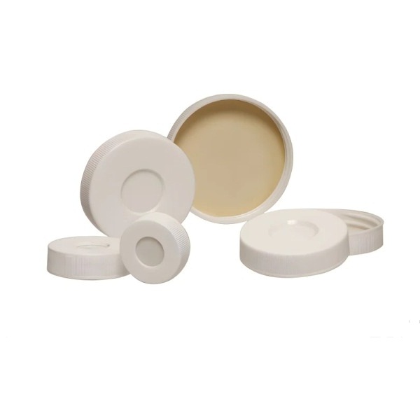 Qorpak 33-400 White Polypropylene Hole Cap with Bonded PTFE/Silicone ...