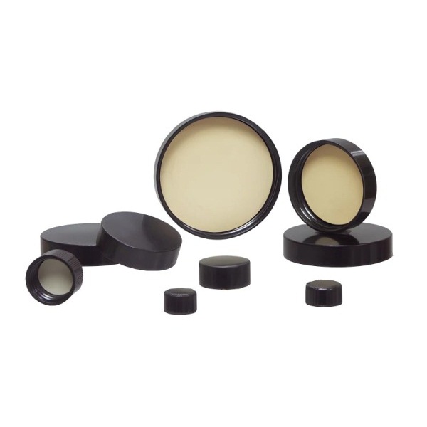 Qorpak 22-400 Black Phenolic Cap with Rubber Liner, 5300/Cs CAP-00476