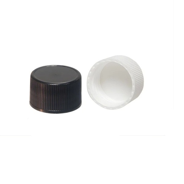 Qorpak 38-439 Black Ribbed Polypropylene Acid Cap with F422 Foam/PE ...