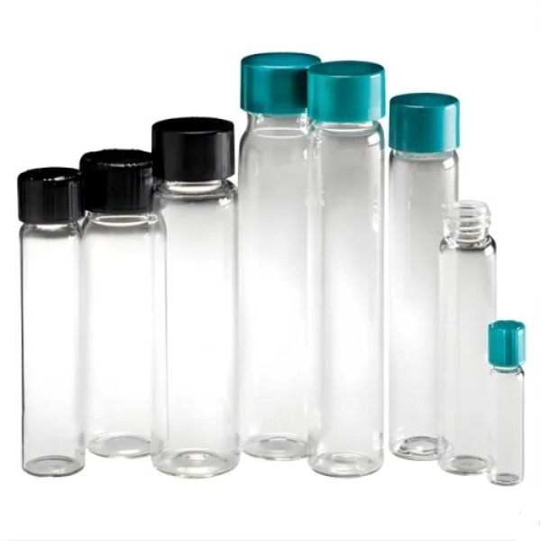 Qorpak 27.25mm x 57.5mm, 5 dram Clear Borosilicate Vial with Attached ...