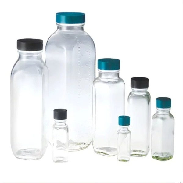Qorpak 0.5oz (15ml) Clear French Square with 20-400 Green Thermoset ...