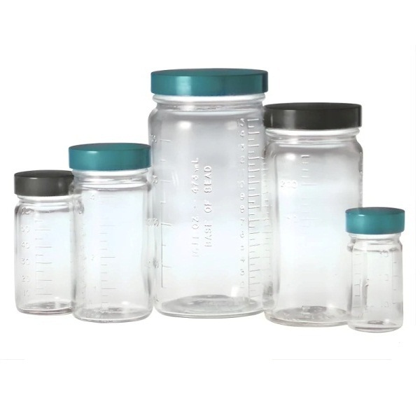 Qorpak 2oz (60ml) Clear Graduated Medium Round with 38-400 Green ...