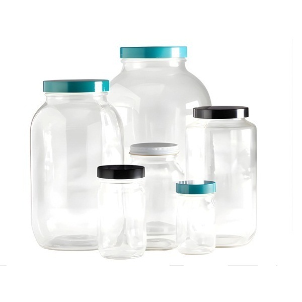 Qorpak 32oz Clear Standard Wide Mouth with Attached 70-400 Black ...