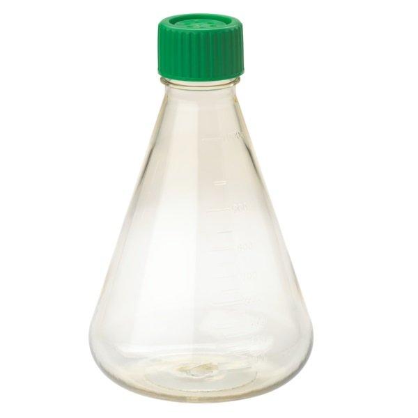 Bellco 1000mL Erlenmeyer Flask, Vent Cap, Plain Bottom, PC, Sterile, 6 ...