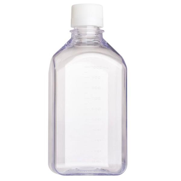 Bellco 1000mL Media Bottle, Square, PETG, Individually Wrapped, Sterile ...