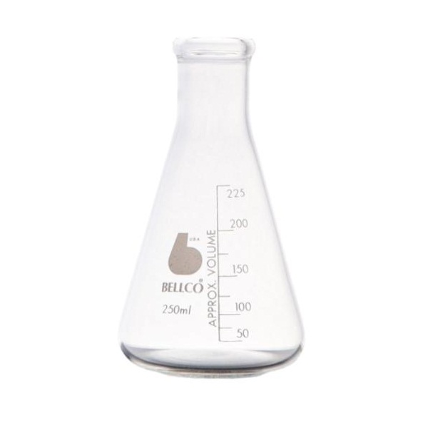 Bellco BRL Erlenmeyer Flask-Graduated, 250mL Narrow Mouth, 12/Case 2504 ...