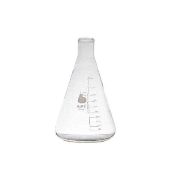 Bellco BRL Erlenmeyer Flask-Graduated, 3000mL Narrow Mouth, 3/Case 2504 ...