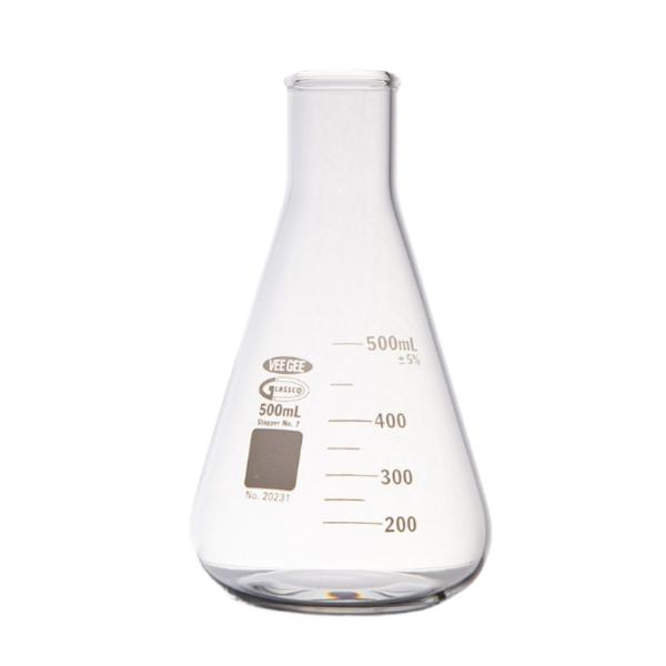Bellco BRL Erlenmeyer Flask Graduated, 500mL-AC Academic Line, 6/Case ...