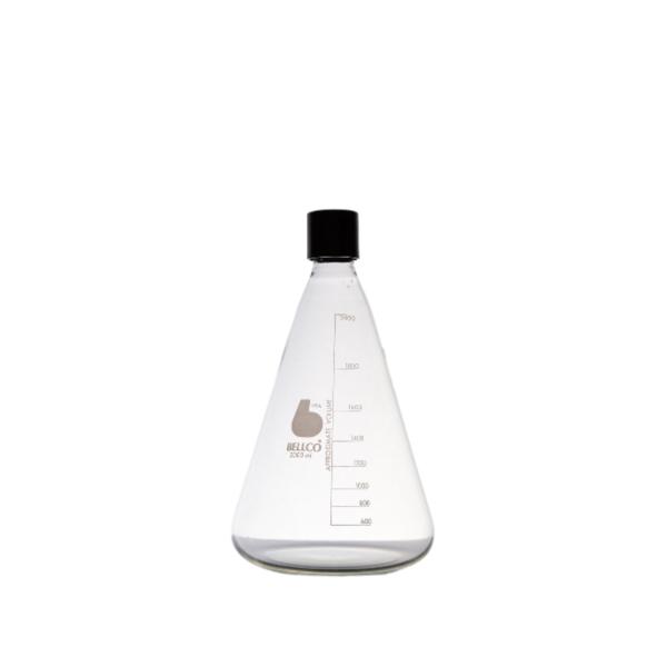 Bellco S/Cap Graduated Erlenmeyer Flask, 2000mL With 38mm Cap, 3/Case ...