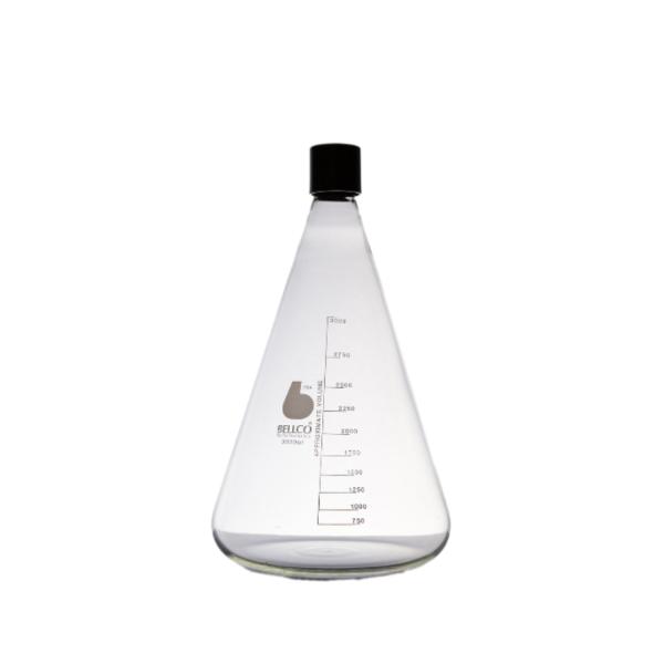 Bellco S/Cap Graduated Erlenmeyer Flask, 3000mL With 38mm Cap, 3/Case ...