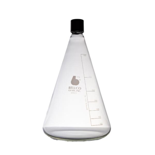 Bellco S/Cap Graduated Erlenmeyer Flask, 4000mL With 38mm Cap, 3/Case ...