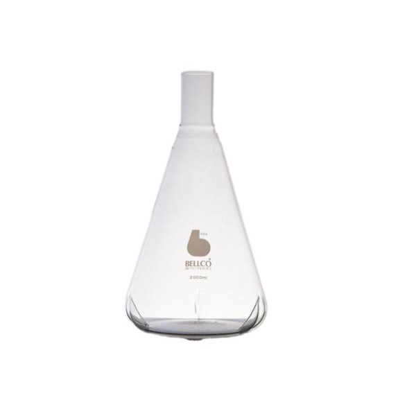 Bellco Shake Flask W/3 Baff, 1000mL 38mm Delong Neck, 6/Case 2540-01000