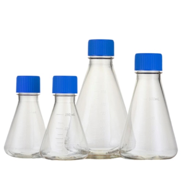 Dynalon Erlenmeyer Flask, 1000ml, PC, Flat Bottom, Plug Cap, CS/6 EFC-1000P