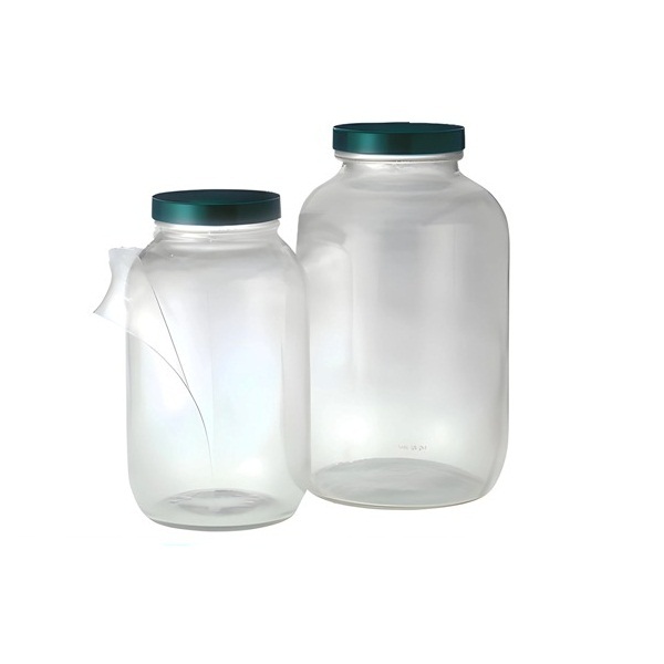 Qorpak 128oz (3,840ml) Safety Coated Clear Standard Wide Mouth with 89 ...