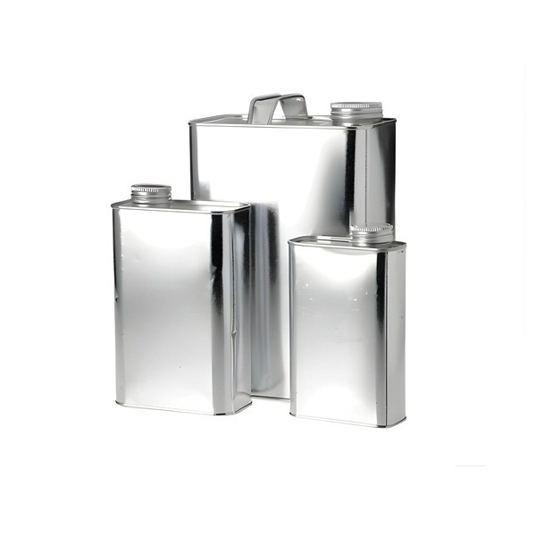 Qorpak 1 Quart (32oz) (206 x 410 x 614) Metal Oblong F-Style Can with 1 ...