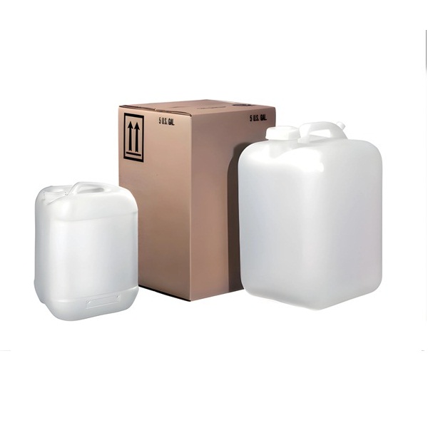 Qorpak 5 Gallon (640oz) HDPE Square Hedpak with 70-400 Natural PE ...