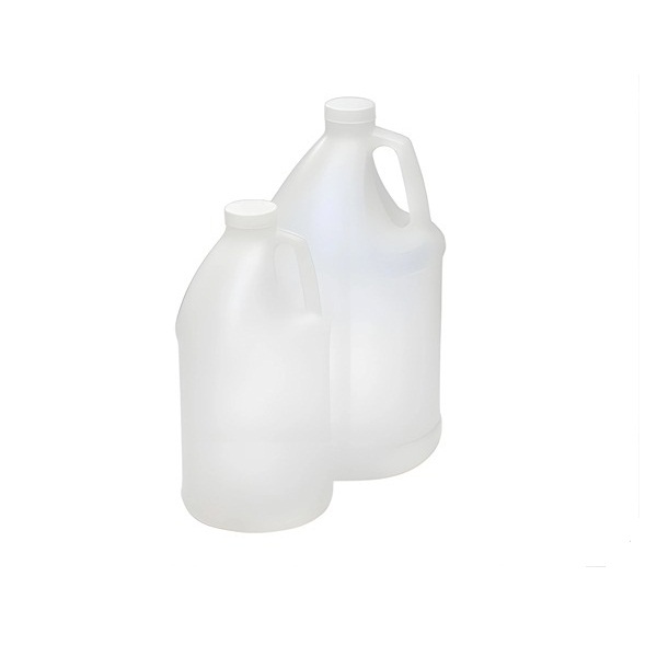 Qorpak 128oz (3,840ml) Natural HDPE Handled Round Jug with 38-400 White ...