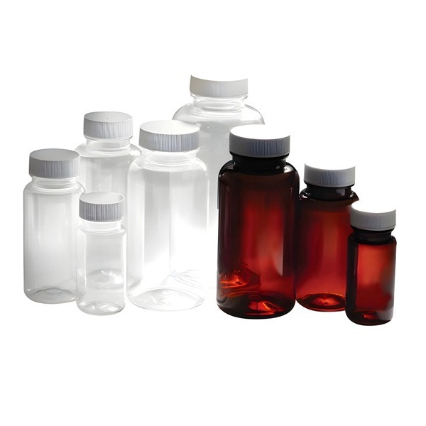 Qorpak 4oz (120ml) Clear PET Packer with 38-400 White Polypropylene PE ...