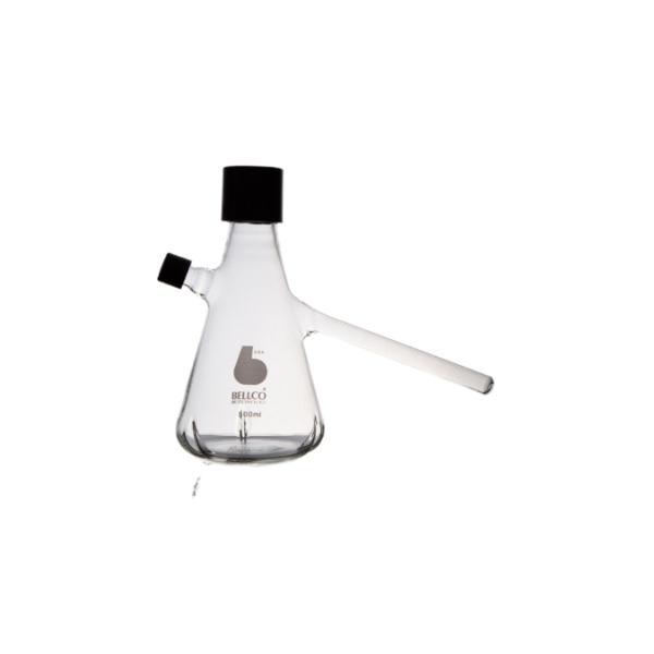 Bellco Nephelo Culture Flask w/ 3 Baffles & Phenolic Cap, 500mL ...